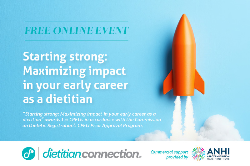 Category Upcoming Webinars Dietitian Connection